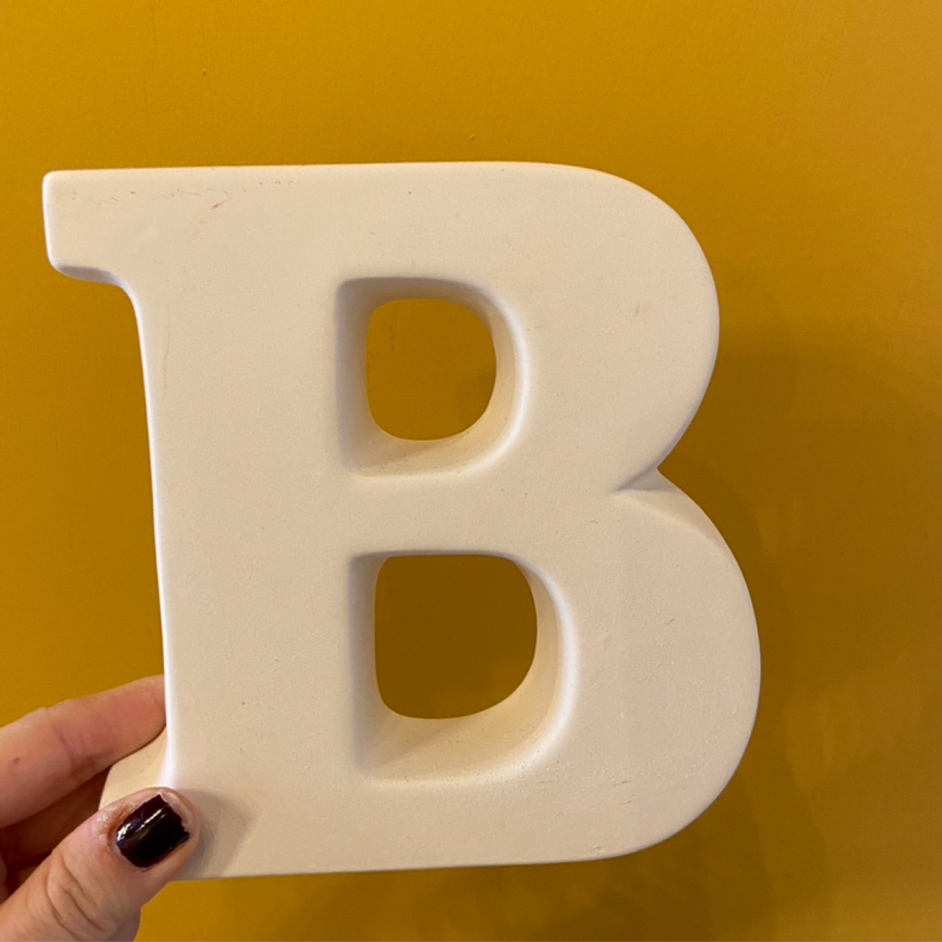Large Letter - B | Periwinkle & Clay Creative Studio, Pottery Painting ...